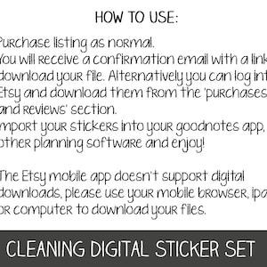 Cleaning Digital Stickers, Goodnotes Stickers, Pre-cropped Digital ...