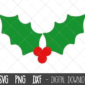 Holly Svg, Christmas Svg, Holly Clipart, Christmas Clipart, Holly Png ...