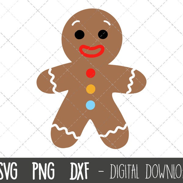 Gingerbread Svg - Etsy
