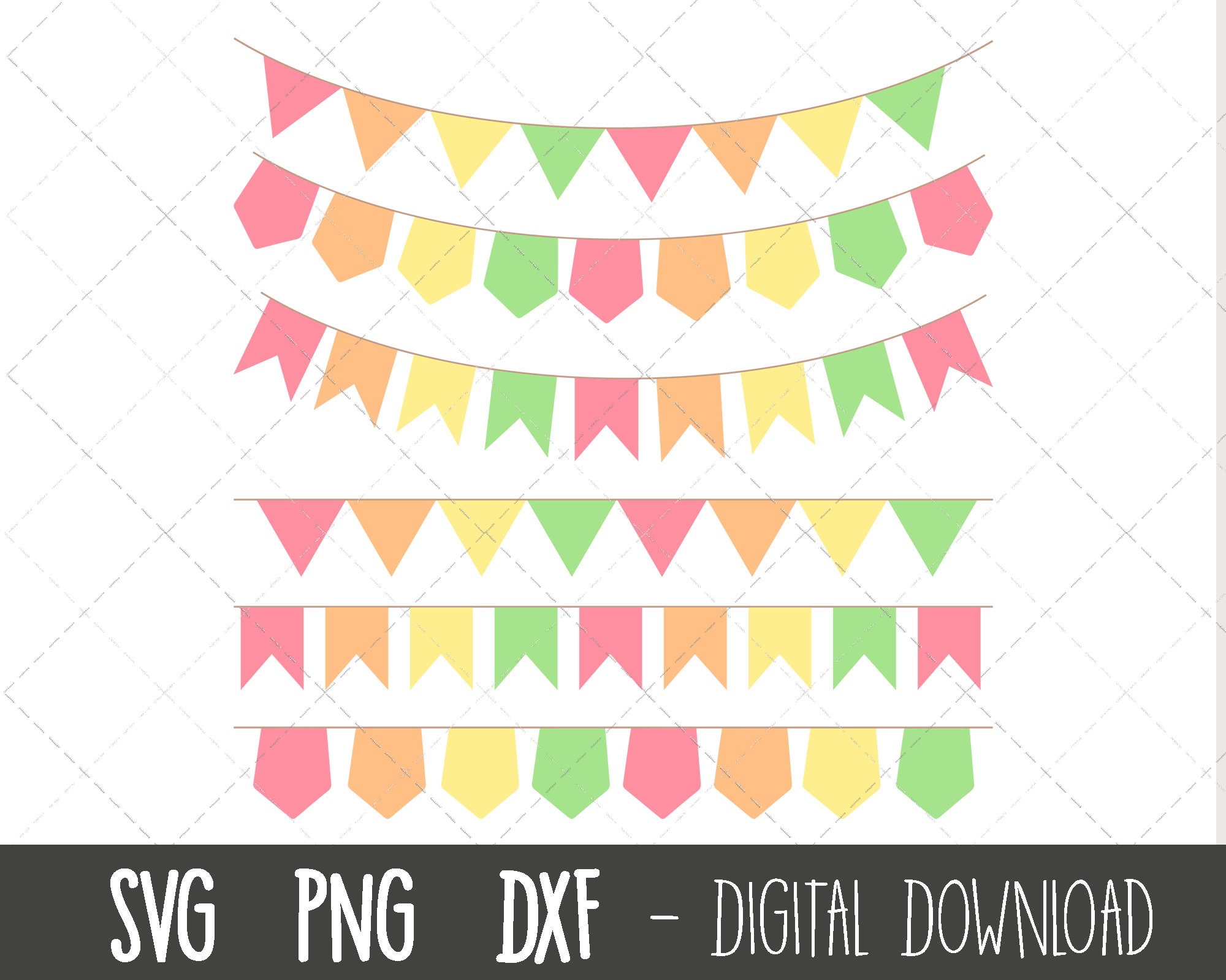 Bunting Banner SVG Birthday Bunting Svg Bunting Clip Art - Etsy UK