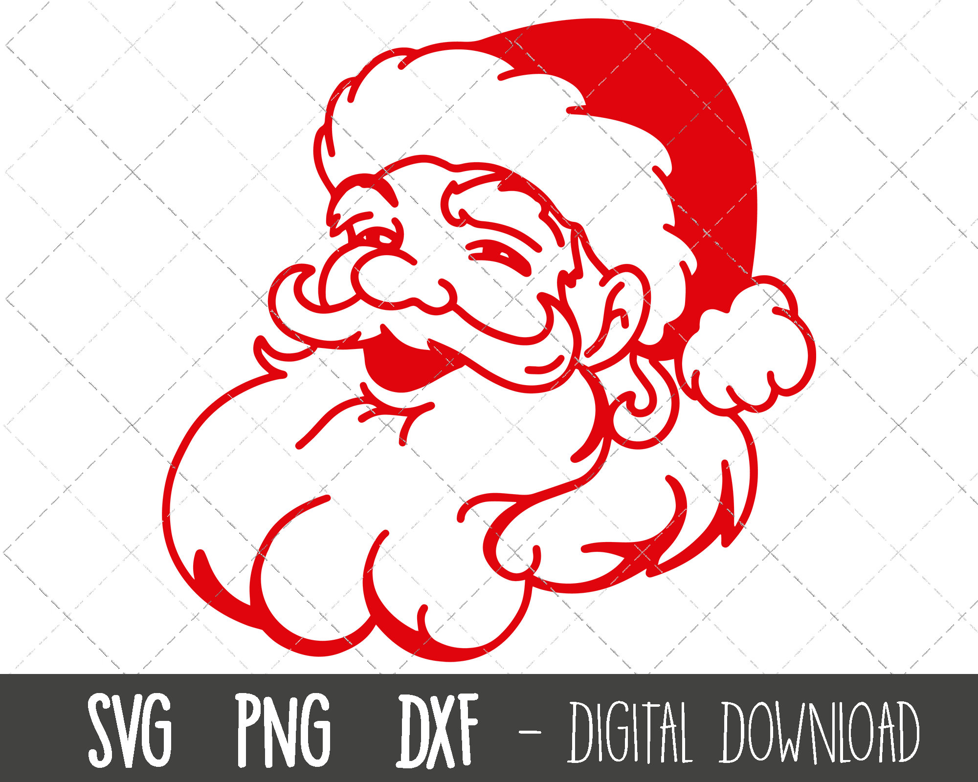 Santa Svg, Santa Head Svg, Christmas Svg, Santa Svg File, Santa Svg Cut ...