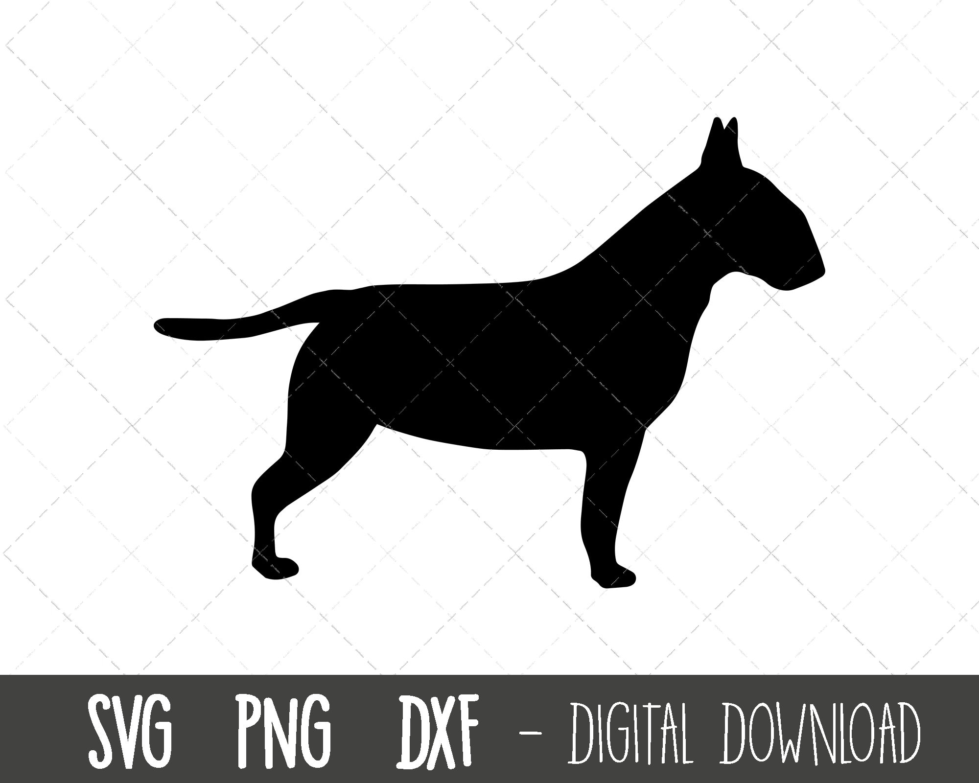 Bull Terrier Svg Dog Svg Bull Terrier Silhouette Bull - Etsy