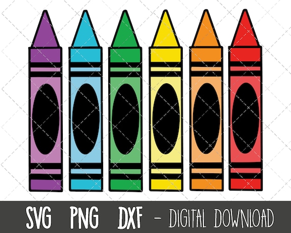 Crayon Svg Crayons Svg School Crayon Clipart Art Clipart - Etsy