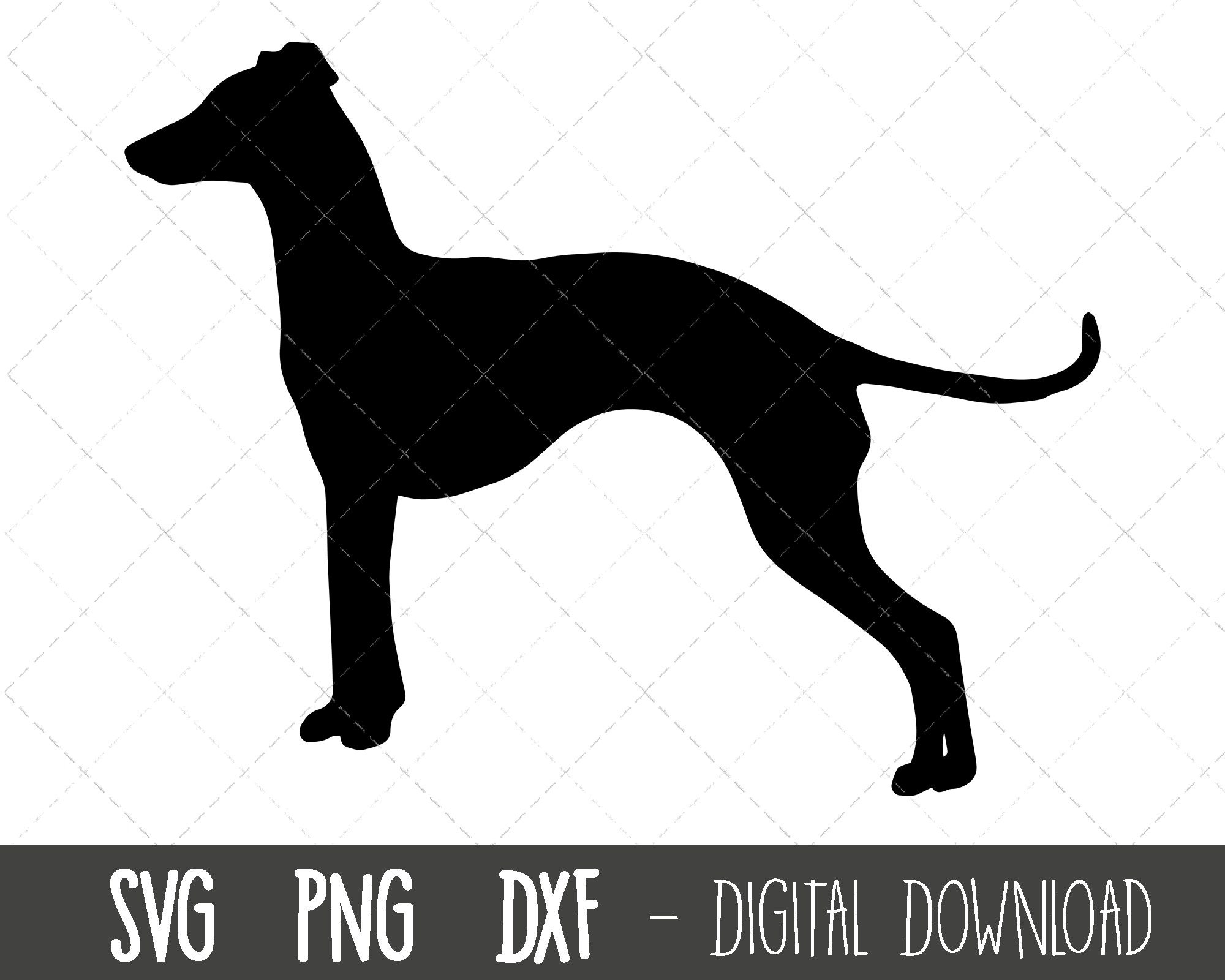 Silhueta De Cabeca De Galgo Silhueta De Cachorro | Vetor Premium
