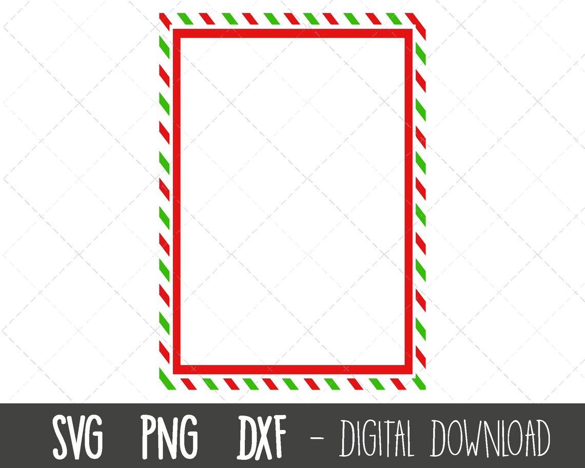 Christmas Candy Cane Border Svg Candy Cane Border Png Candy | Etsy