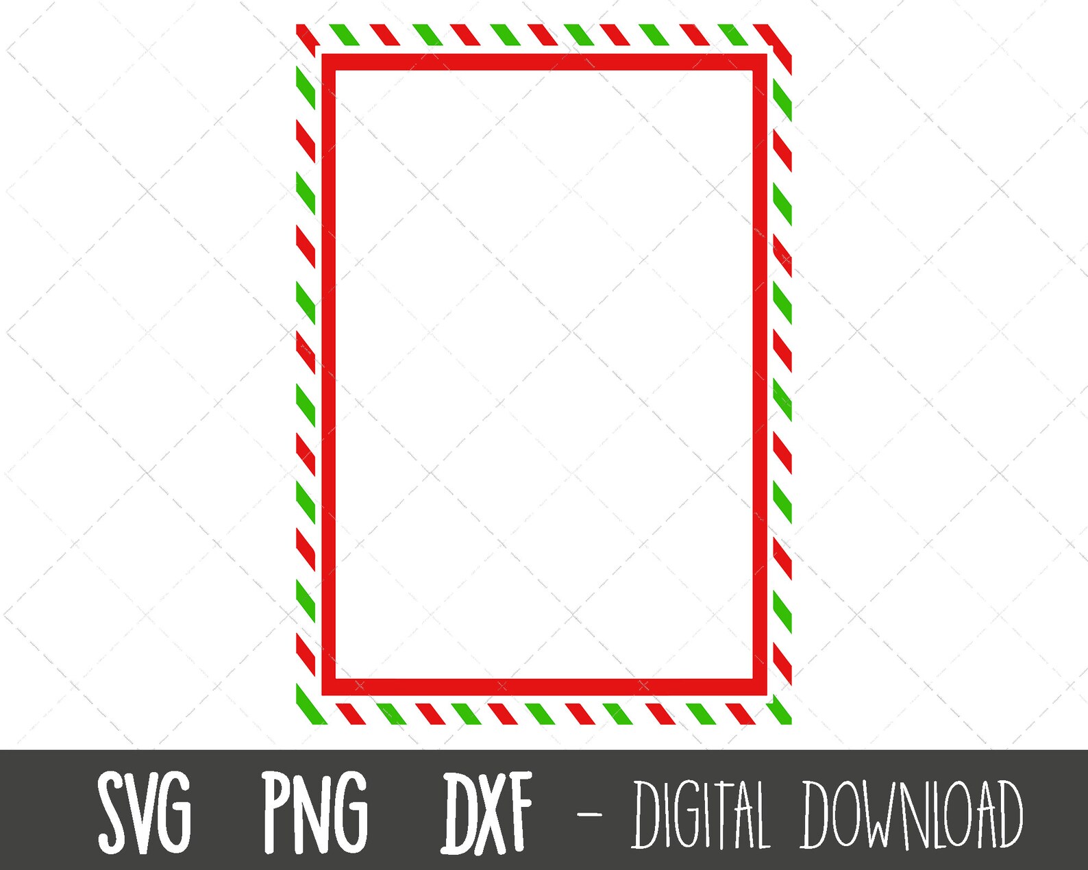 Christmas Candy Cane Border Svg Candy Cane Border Png Candy Etsy