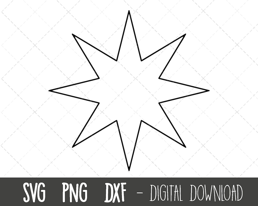 Star Svg, 8 Point Star Svg, Star Svg, Star Clipart, Holiday Clipart ...
