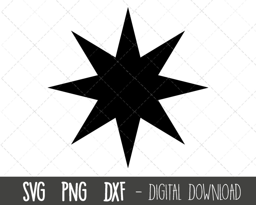 Star Svg, 8 Point Star Svg, Star Svg, Star Clipart, Holiday Clipart ...