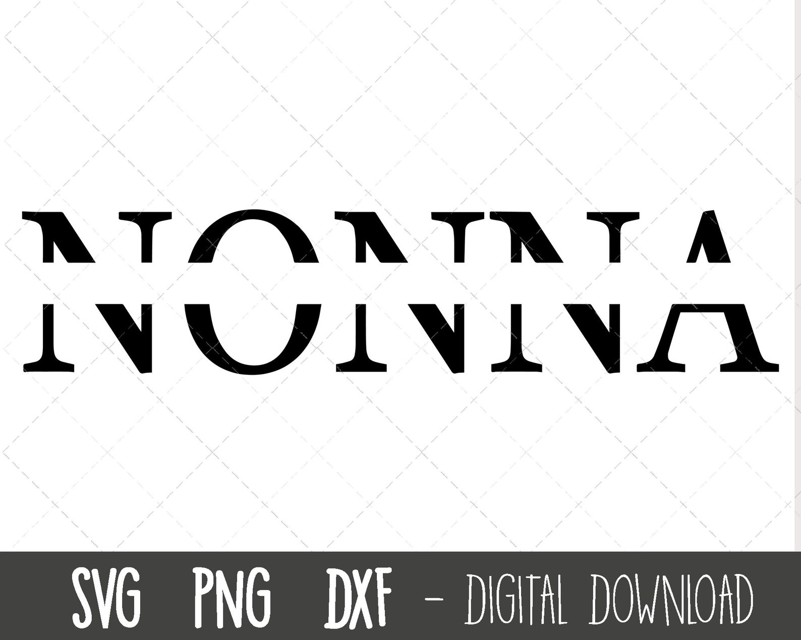 Nonna SVG, Grandmother Svg, Nonna Split Name Frame Svg, Grandma Svg, Nonna Cut File, Mother's ...