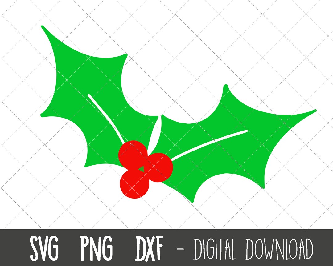 Christmas Holly Svg, Christmas Holly Clip Art, Holly Berries Svg ...
