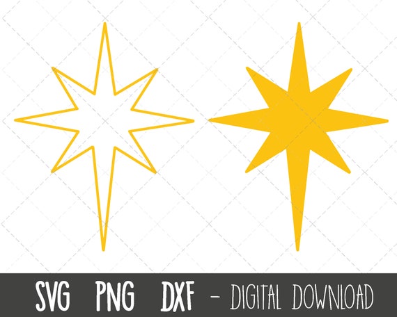 North Star Svg Star of Bethlehem Svg Star Svg Star Clipart - Etsy