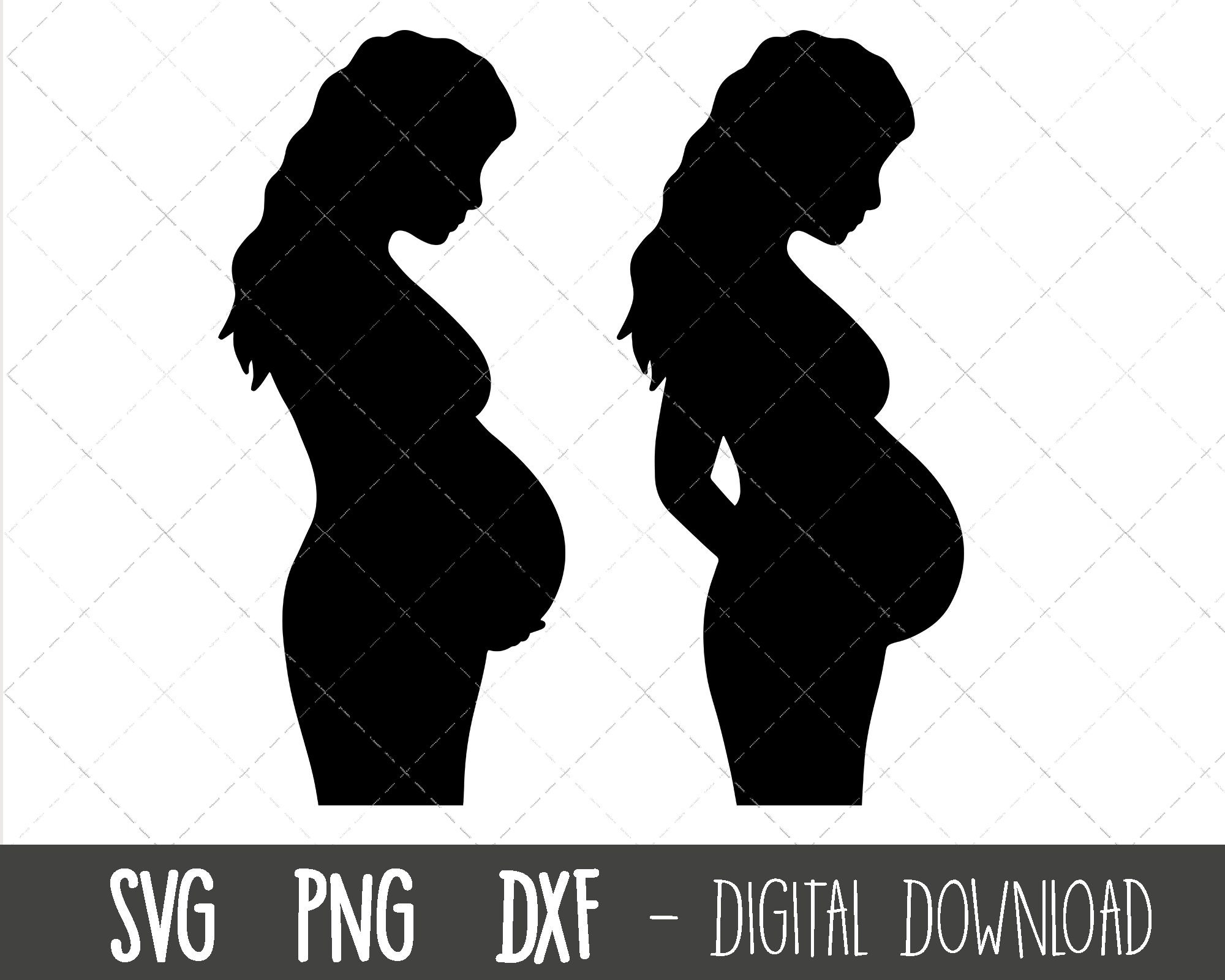 Pregnant Woman SVG Pregnancy Svg Pregnancy Clipart Pregnant - Etsy