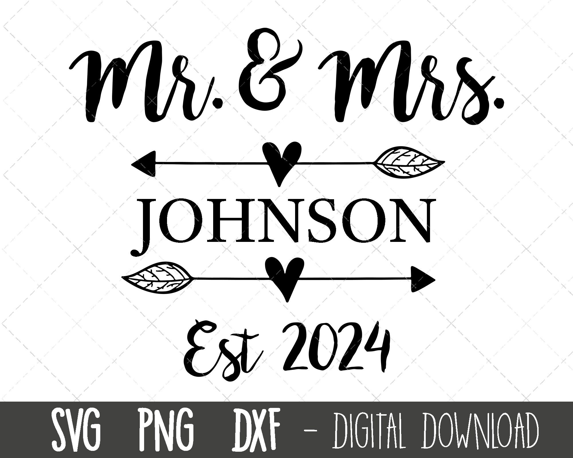 Mr and Mrs Split Monogram SVG Mr & Mrs Svg Wedding Svg - Etsy