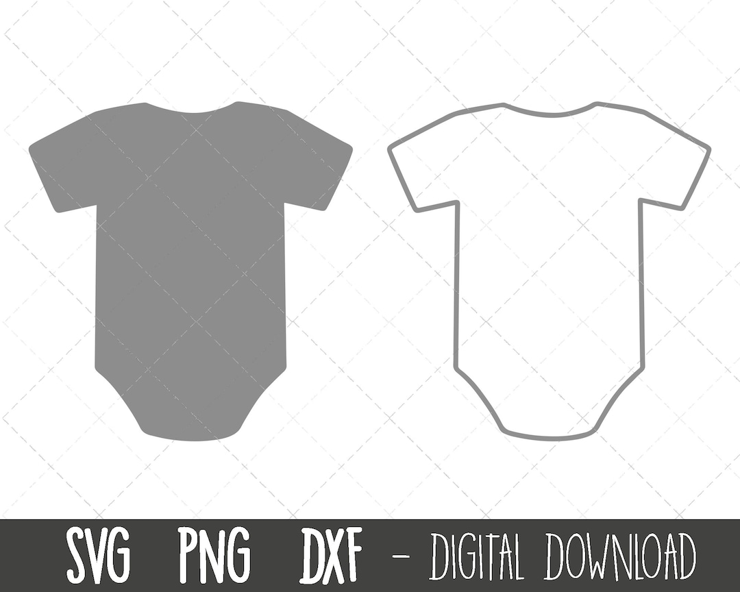 Baby Onesie SVG, Baby Romper Outline, Onesie Silhouette, Nursery ...