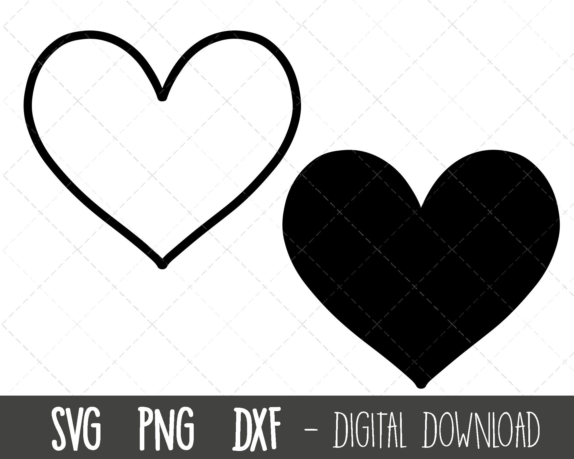 Corazón svg corazón negro svg silueta de corazón clipart de - Etsy México
