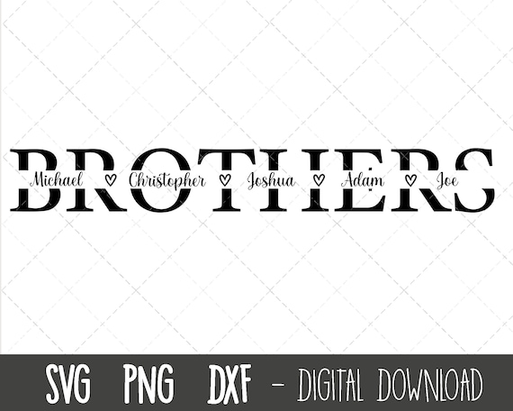 Brother SVG Sibling Svg Brother Split Name Frame Svg - Etsy Canada