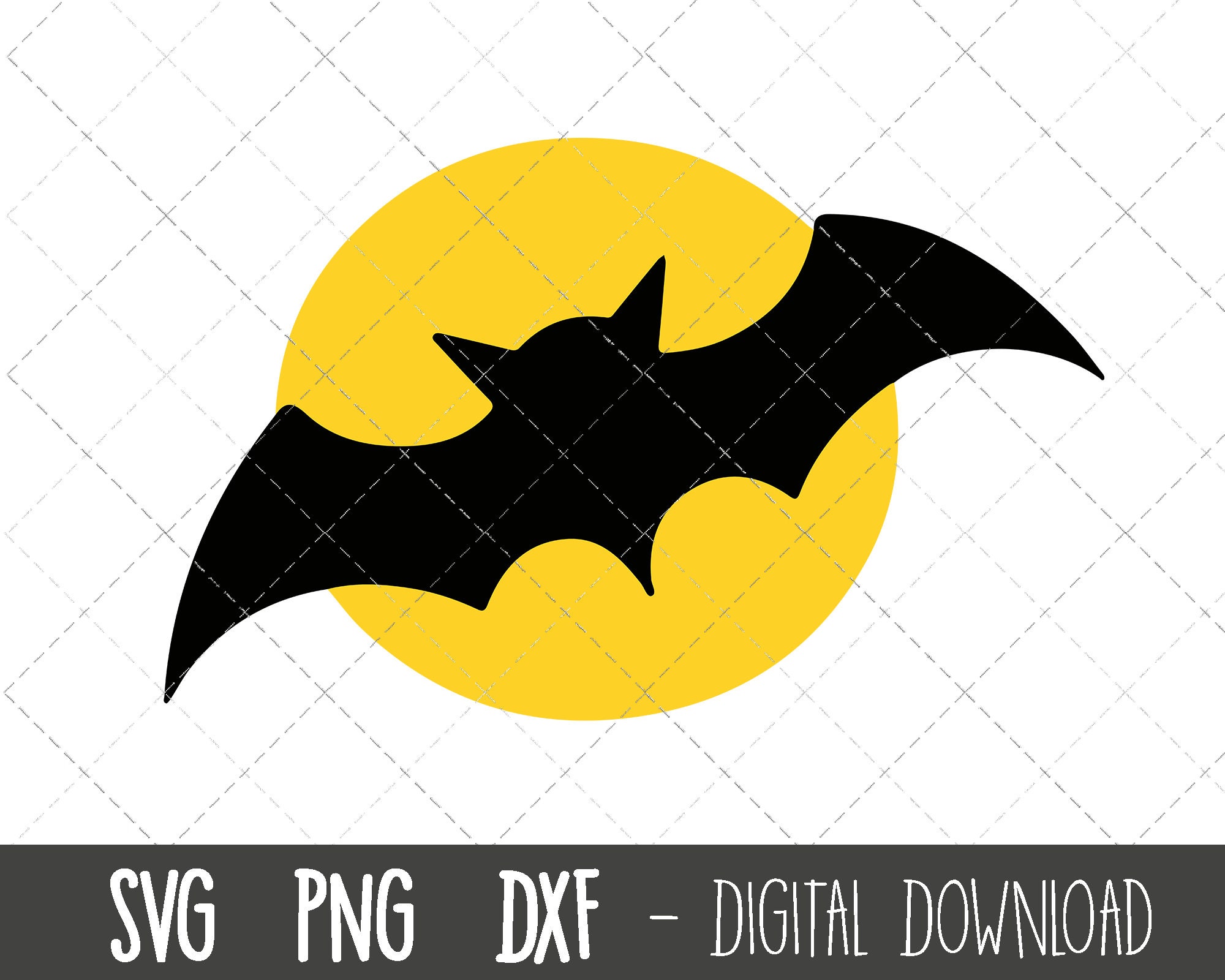 Fledermaus SVG Fledermaus Silhouette svg Mond svg schwarze | Etsy