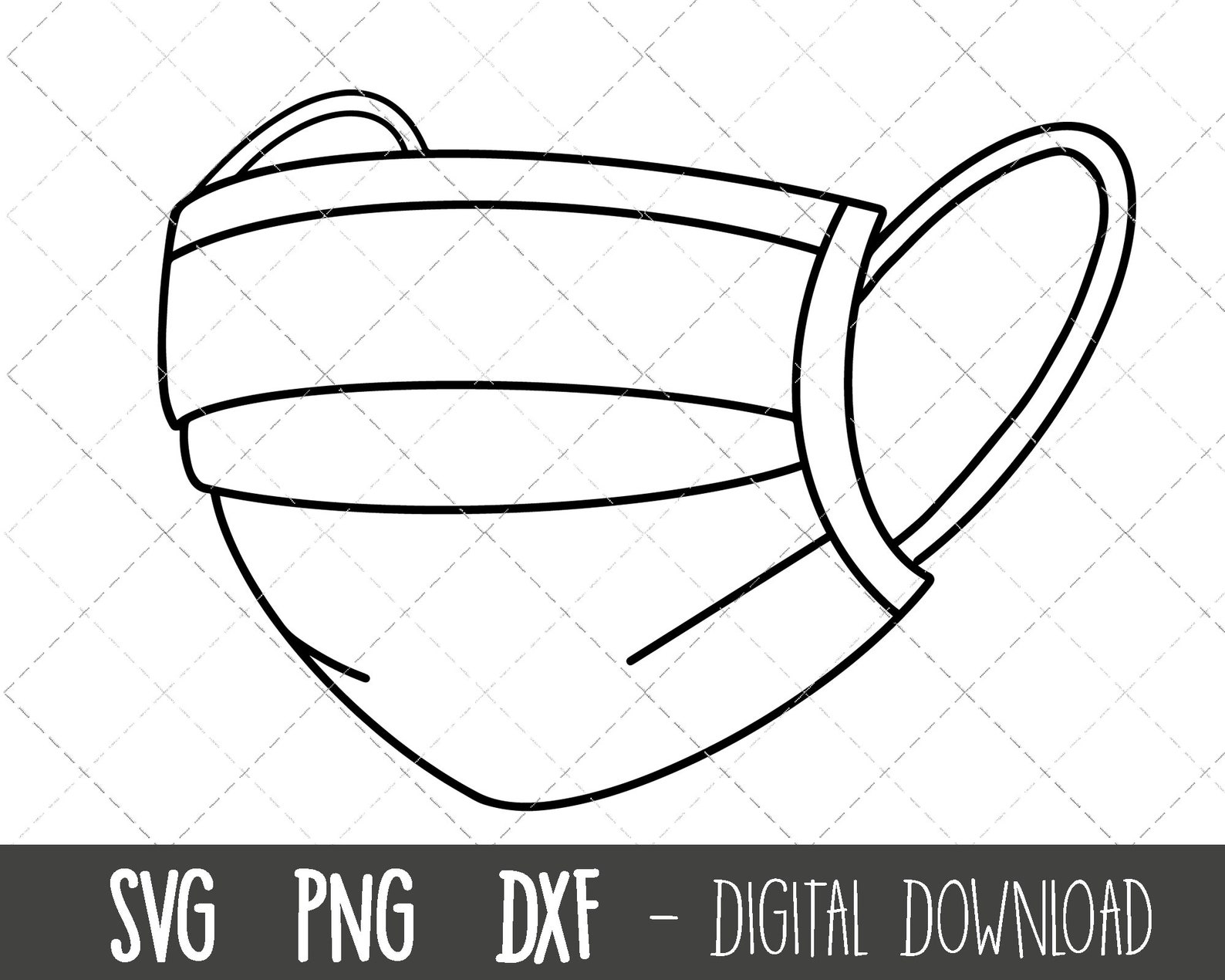 Face Mask Svg, Face Mask Clipart, Face Mask Silhouette, Face Mask Cut ...