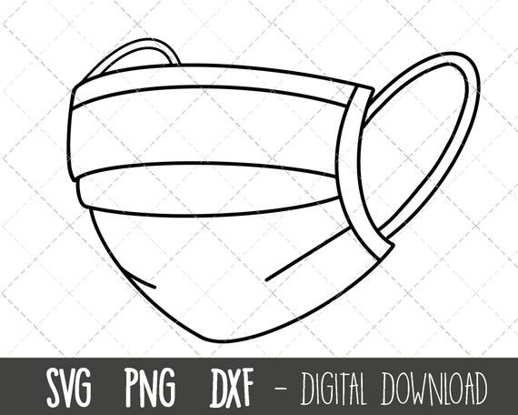 Face Mask Svg Face Mask Clipart Face Mask Silhouette Face | Etsy