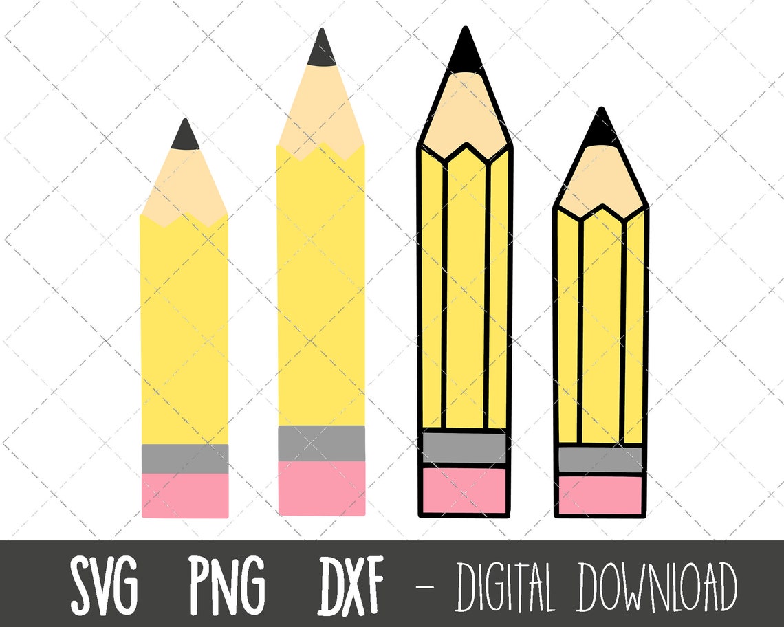 Pencil Svg Pencil Svg Bundle Pencil Clipart Teacher Svg | Etsy
