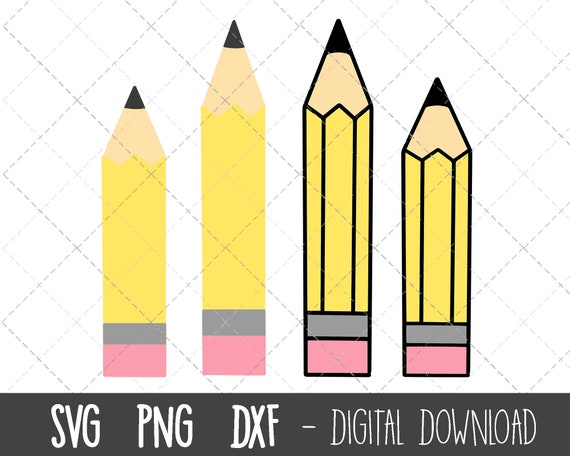 Pencil SVG Pencil Svg Bundle Pencil Clipart School Svg - Etsy