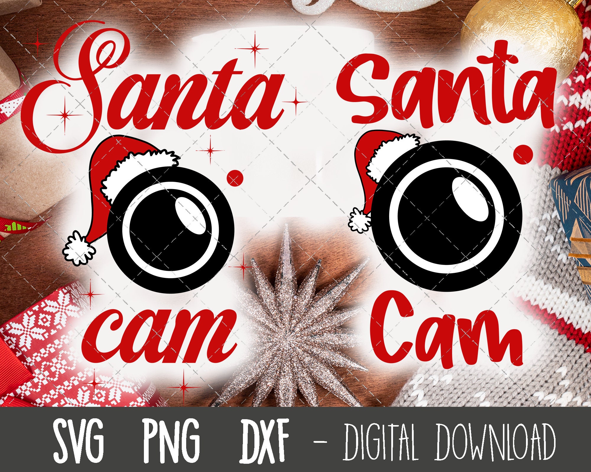 Santa Cam Svg Bundle Santa Cam Svg Printable Santa Cam - Etsy