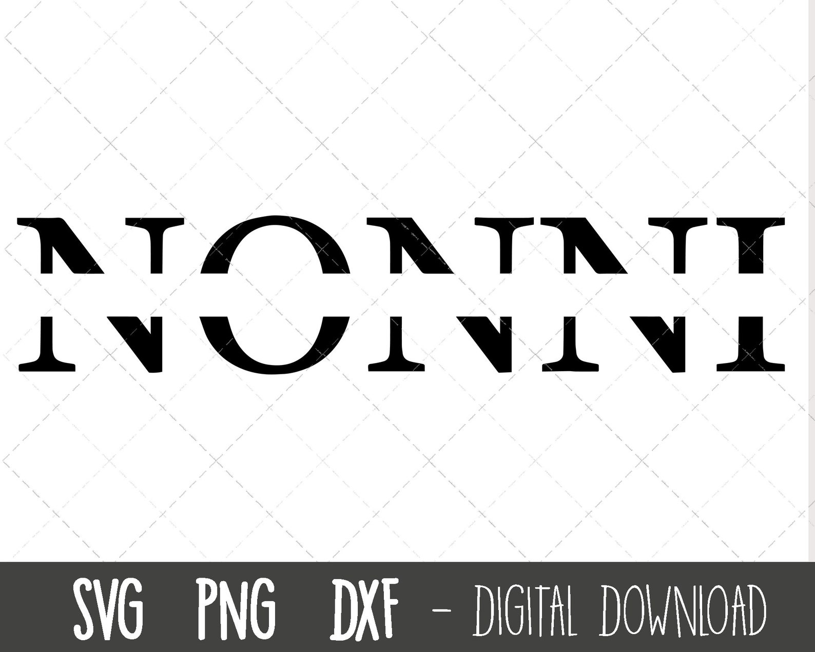 Nonni SVG, Grandmother Svg, Nonni Split Name Frame Svg, Grandma Svg ...