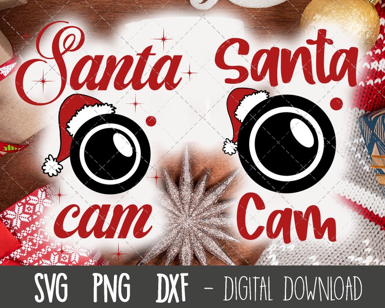 Santa Cam Svg Bundle Santa Cam Svg Printable Santa Cam | Etsy