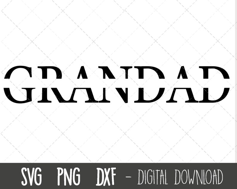 Grandad SVG Grandfather Svg Grandad Split Name Frame Svg - Etsy