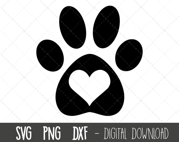 Paw Print SVG Bundle, Dog Cat Paw SVG, Animal Pet Split Paw Monogram ...