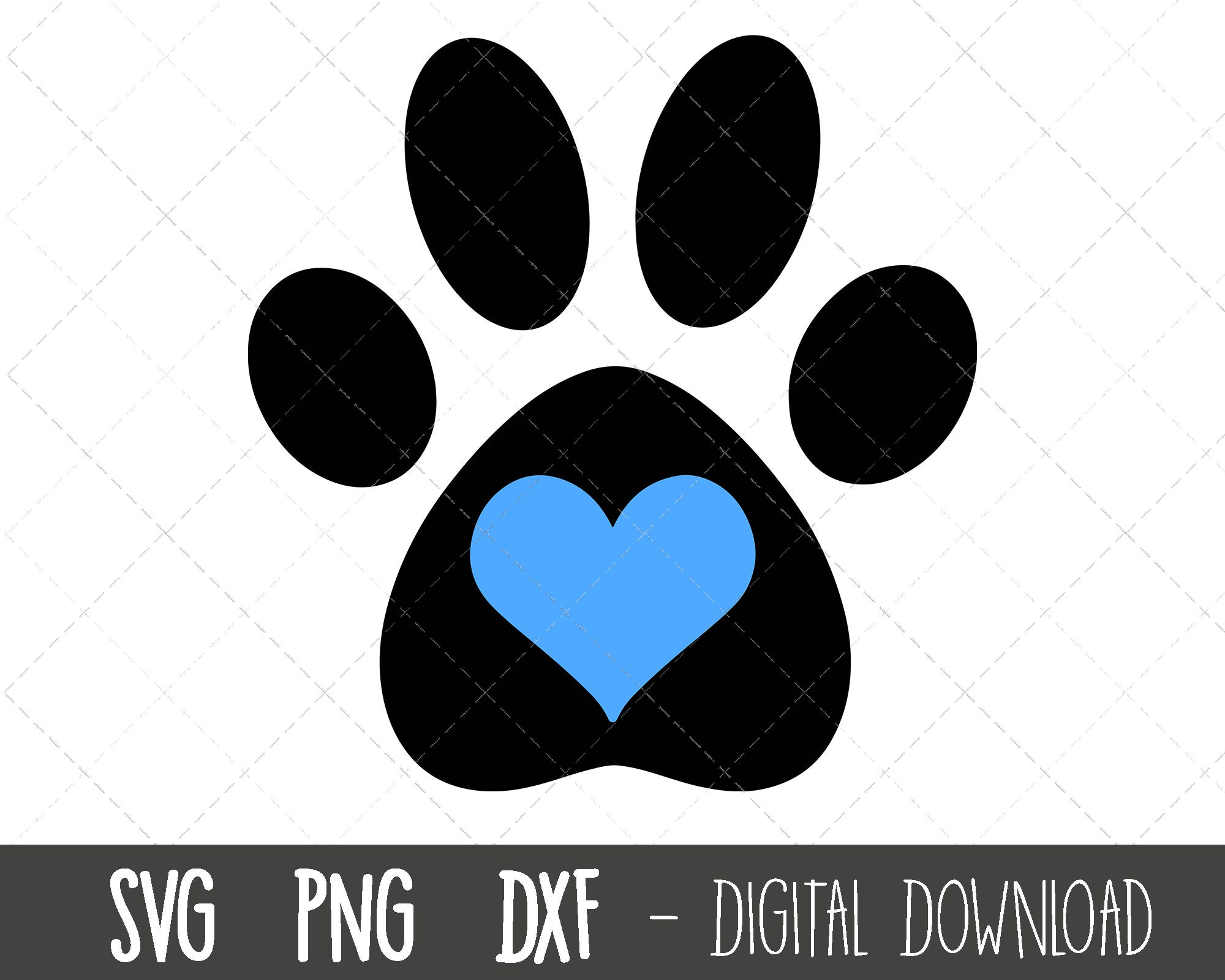 Blue Paw Print Clipart