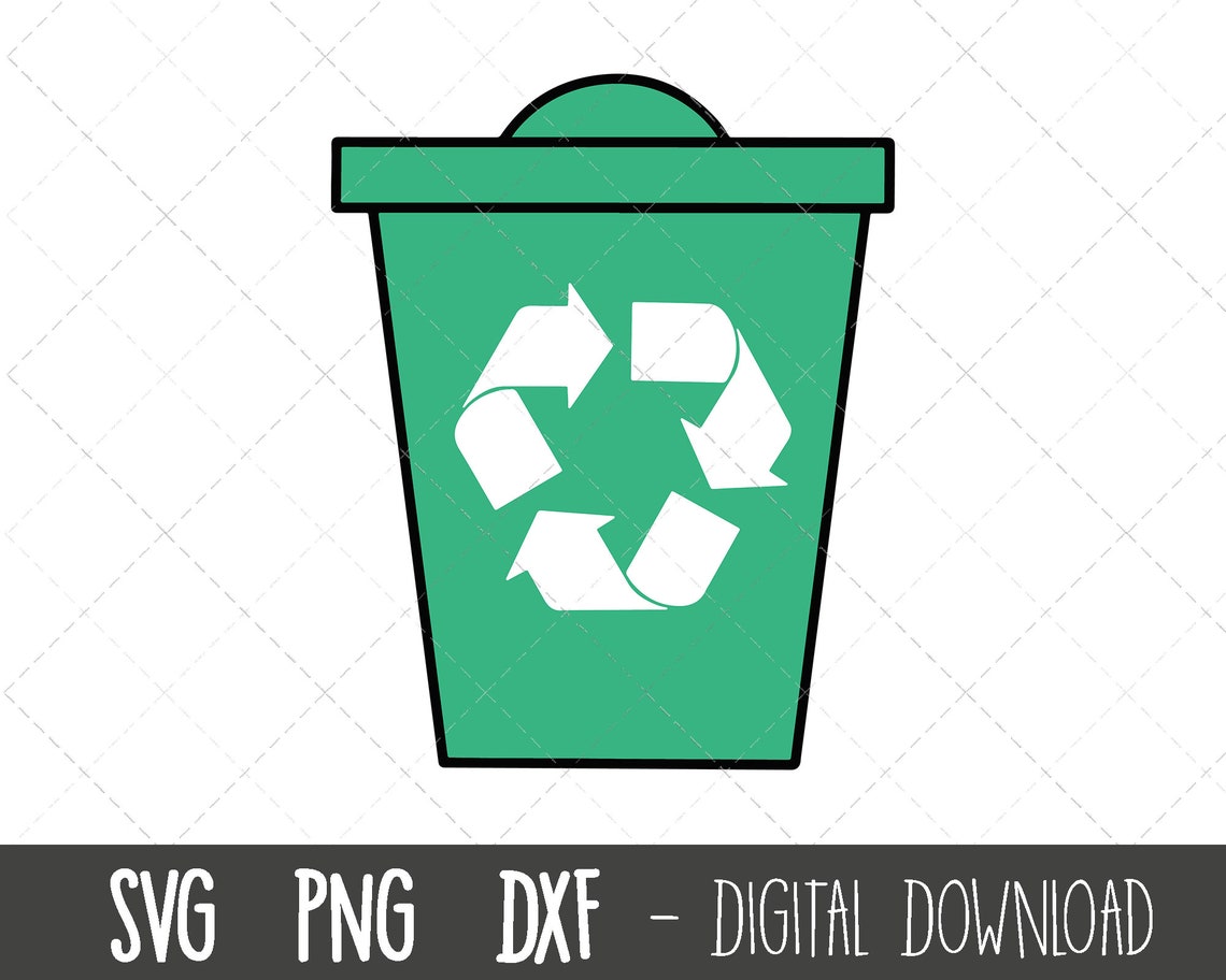 Recycle Svg Trash Can Svg Garbage Can Png Recycle Bin Svg | Etsy