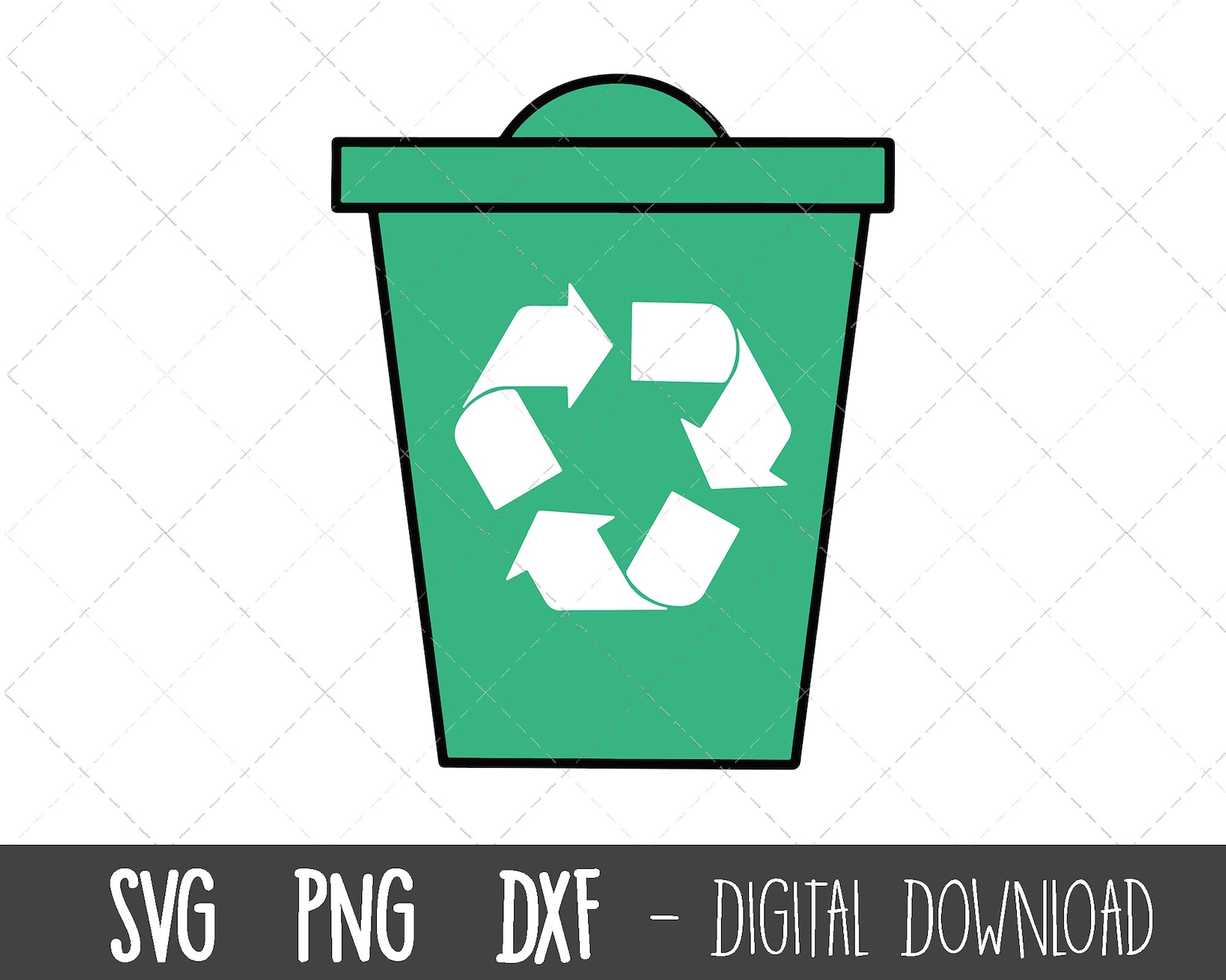 Recycle Svg Trash Can Svg Garbage Can Png Recycle Bin Svg | Etsy