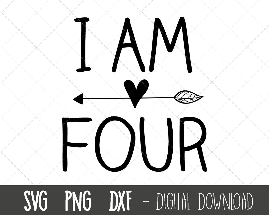 I Am Four Svg, 4th Birthday Svg, Fourth Birthday Svg, Baby Onesie Svg ...