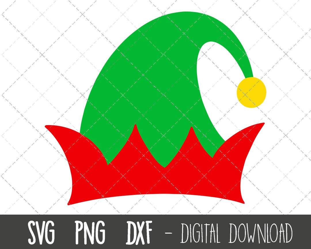 Elf Hat Svg, Elf Svg, Christmas Svg, Elf Svg File, Elf Head Hat Svg ...