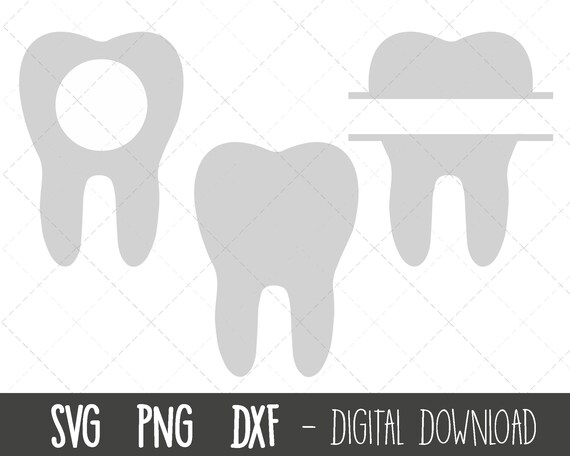 Tooth Svg Bundle Tooth Split Name Frame Svg Wisdom Tooth | Etsy