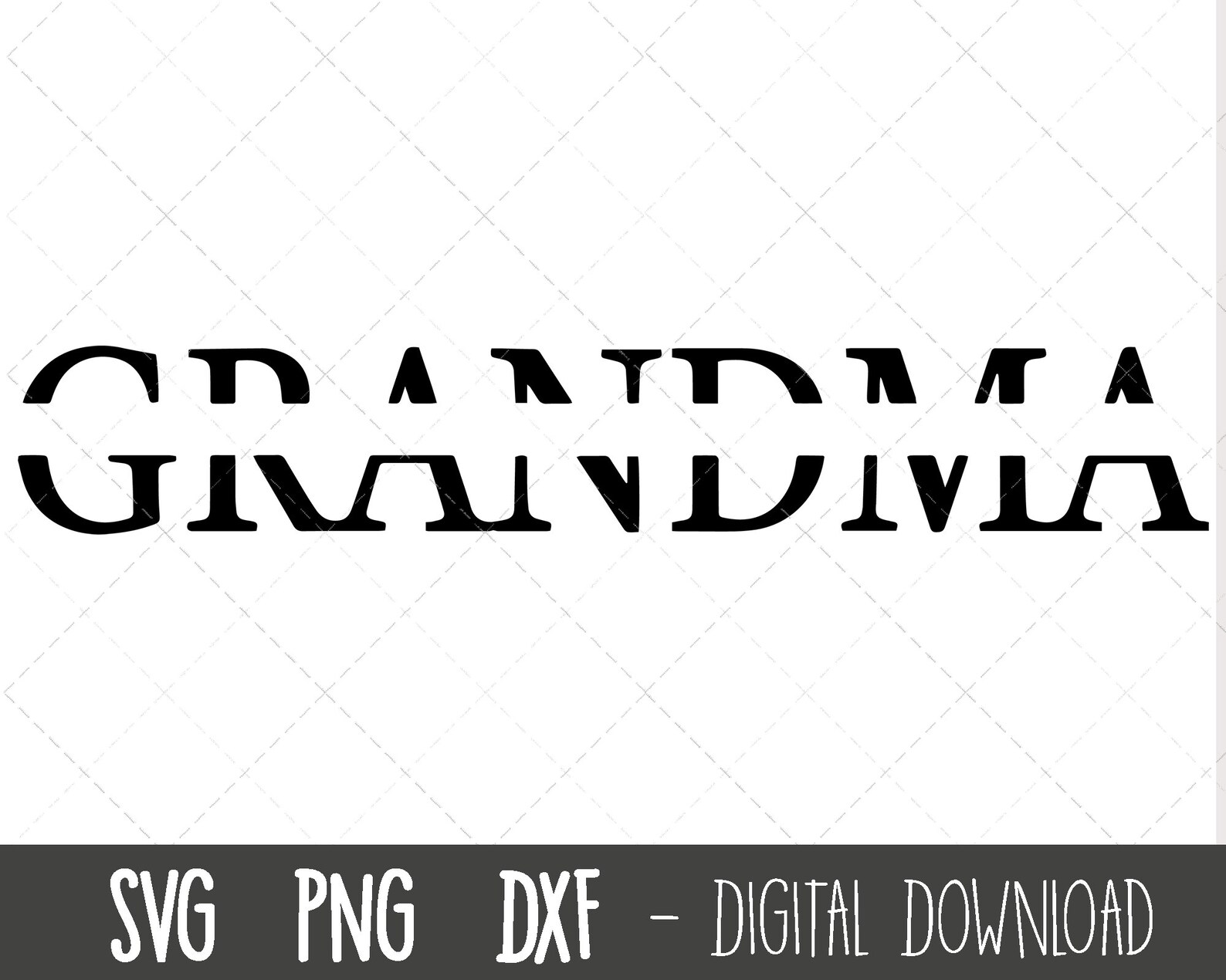 Grandma SVG Grandmother Svg Grandma Split Name Frame Svg | Etsy Israel