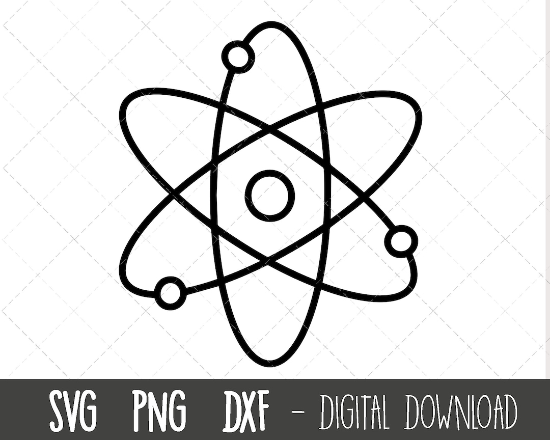 Atom SVG, Science Svg, Science Clipart, School Svg, School Clipart ...