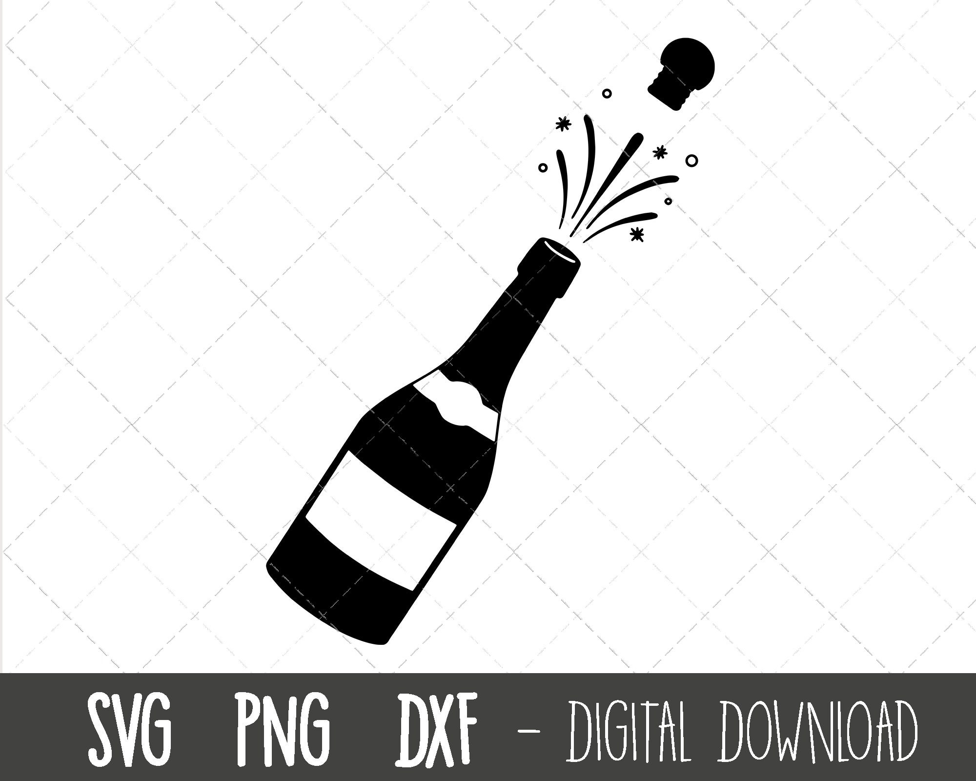 Champagne Bottle SVG Champagne Bottle Pop Svg Celebration - Etsy Canada