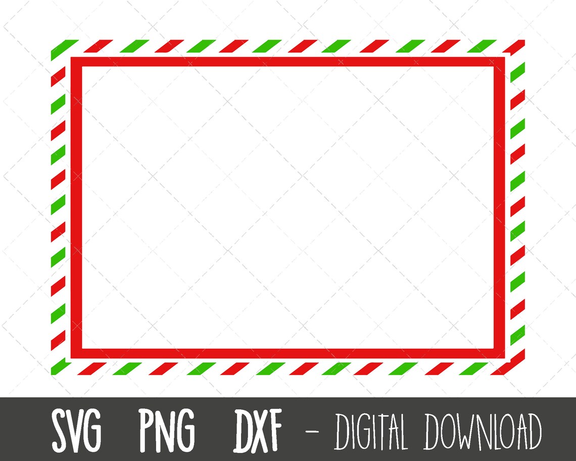 Christmas Candy Cane Border Svg Candy Cane Border Png Candy | Etsy