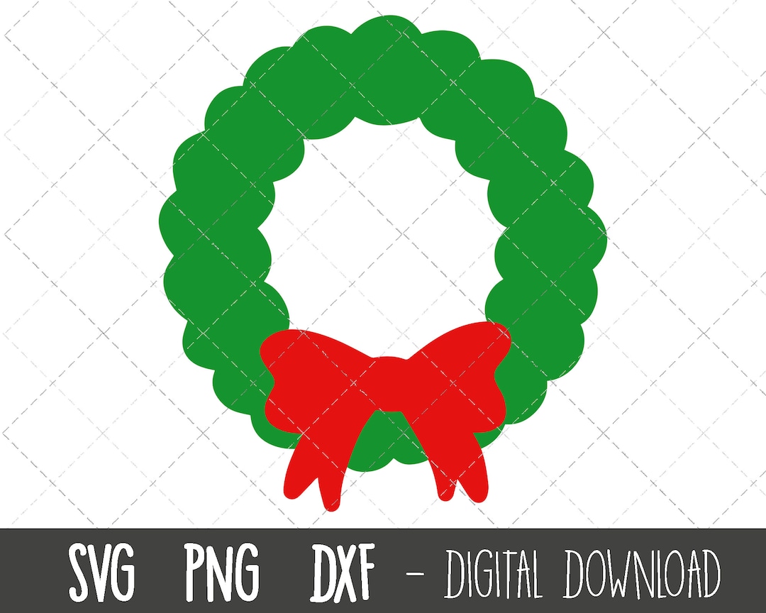 Wreath Svg, Christmas Wreath Svg, Christmas Svg, Xmas Wreath Clipart ...