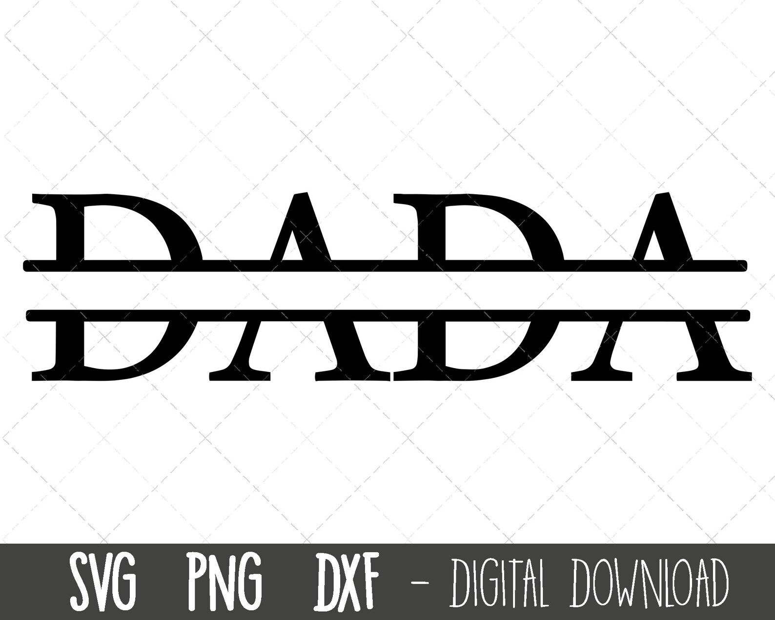 Dada SVG, Father Svg, Father's Day SVG, Dada Split Name Frame Svg, Dada ...