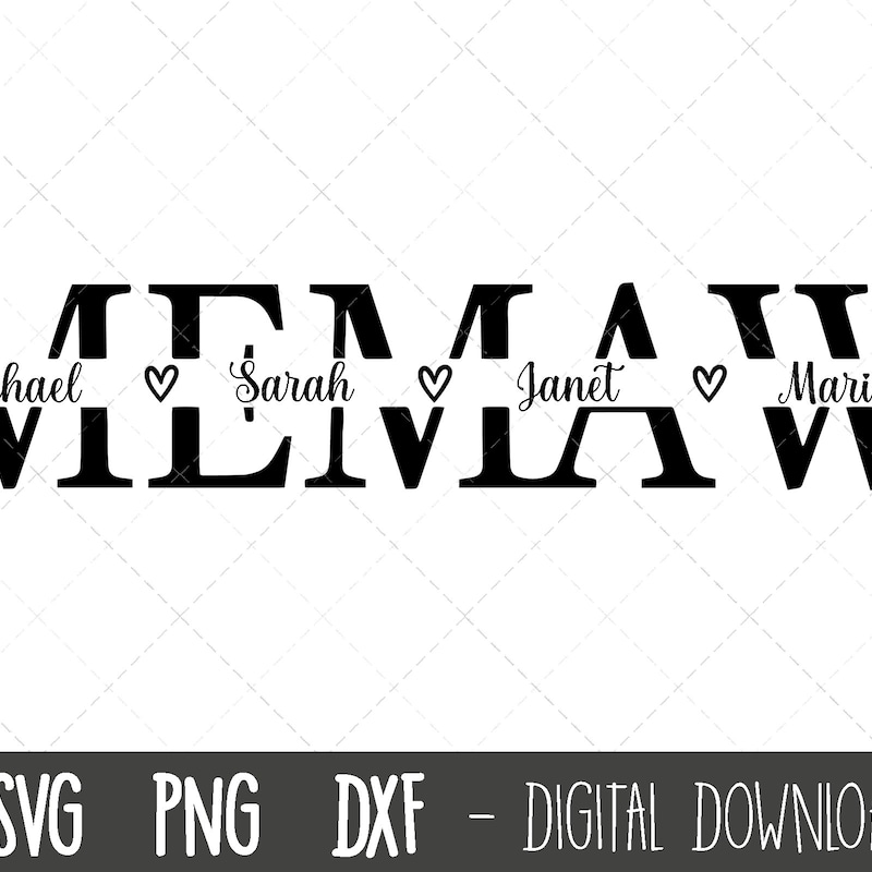 Memaw Svg - Etsy