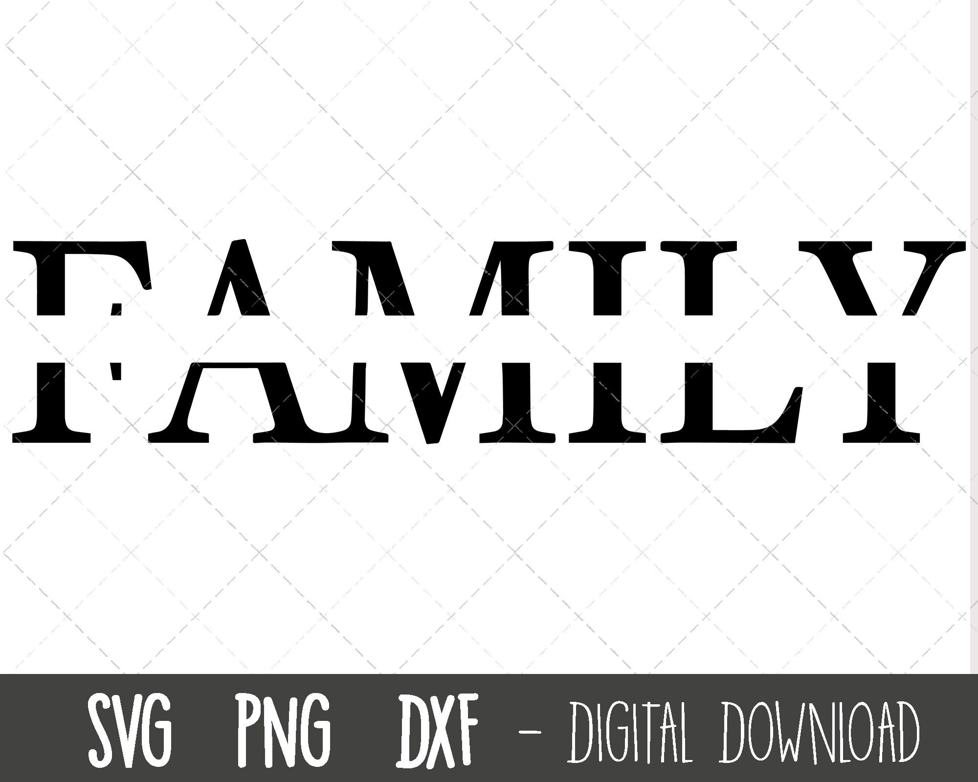 Family SVG, Family Split Name Frame Svg, Family Clipart, Family Cut ...
