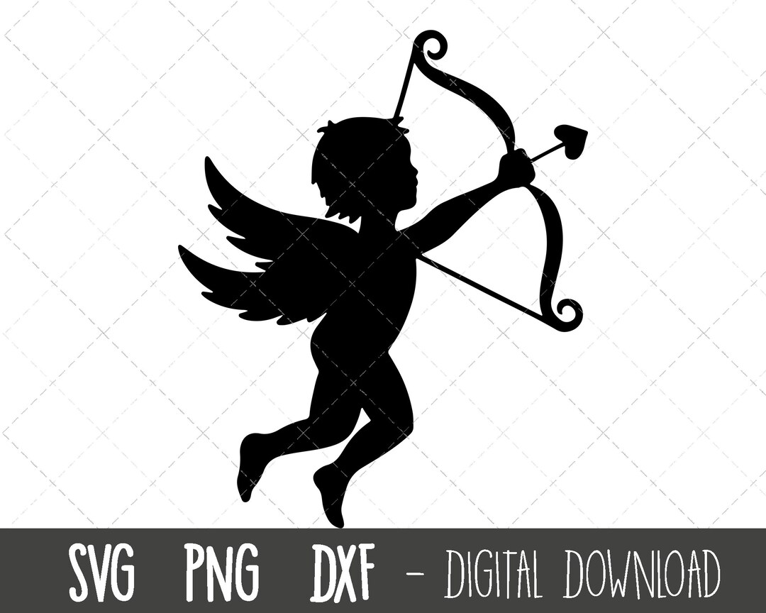 Cupid SVG, Valentine's Day Svg, Cupid Silhouette, Love Clipart, Love ...
