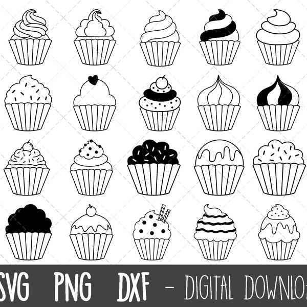 Cupcake Svg - Etsy