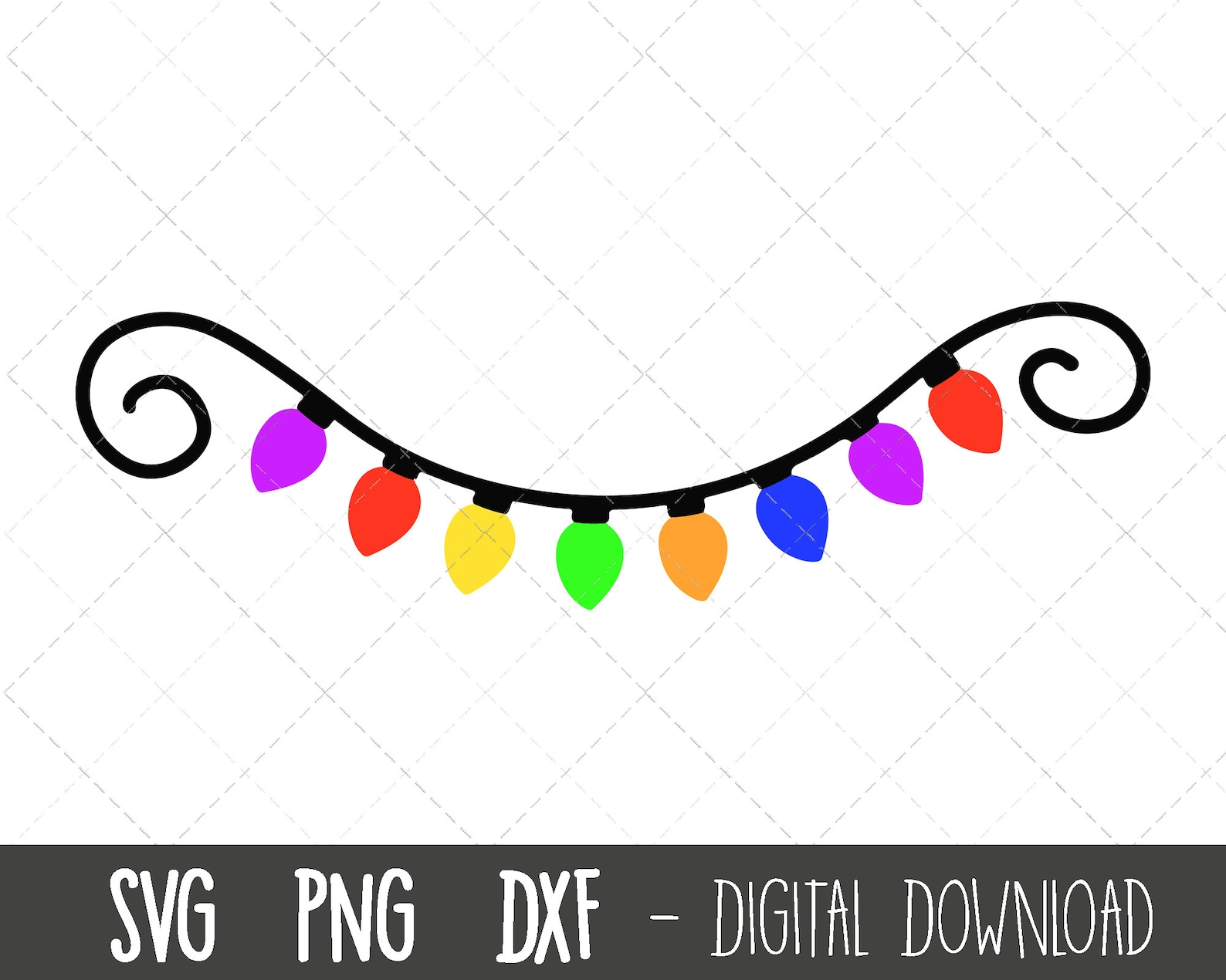 Christmas Light Svg Christmas Clipart Light Bulb Svg | Etsy