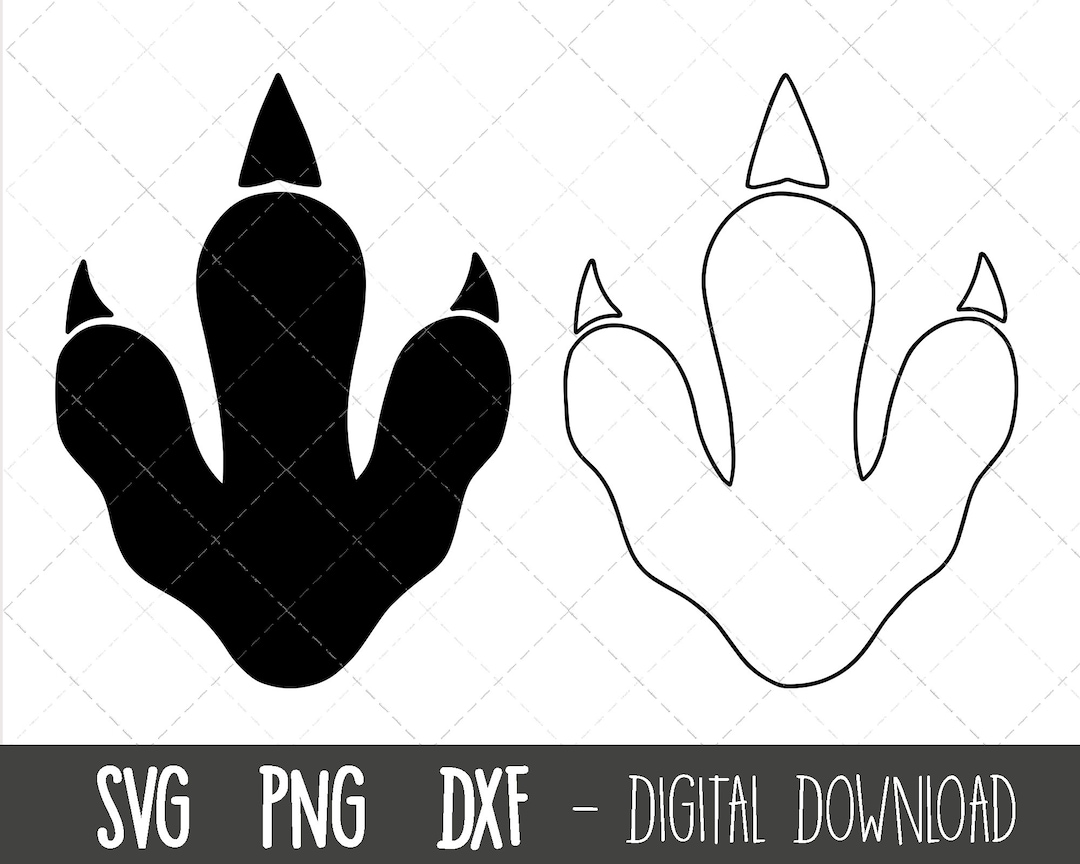 Dinosaur SVG, Dinosaur Footprint Svg Bundle, T-rex Svg, Tyrannosaurus ...
