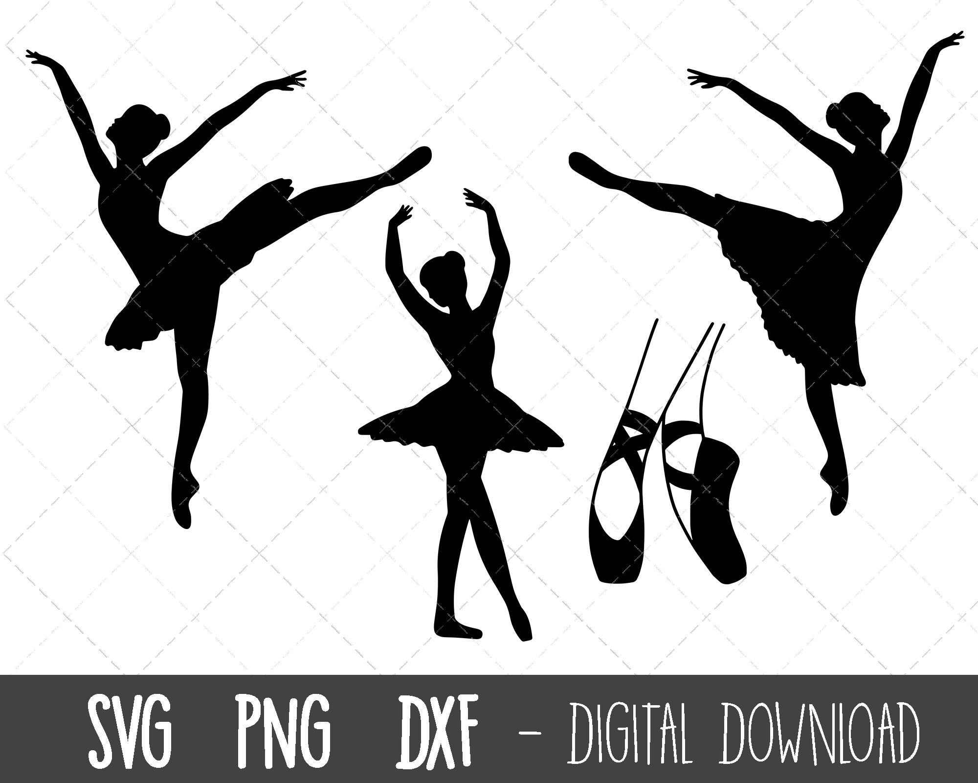 Ballet Svg Bundle Pointe Shoes Svg Ballerina Svg Ballet - Etsy