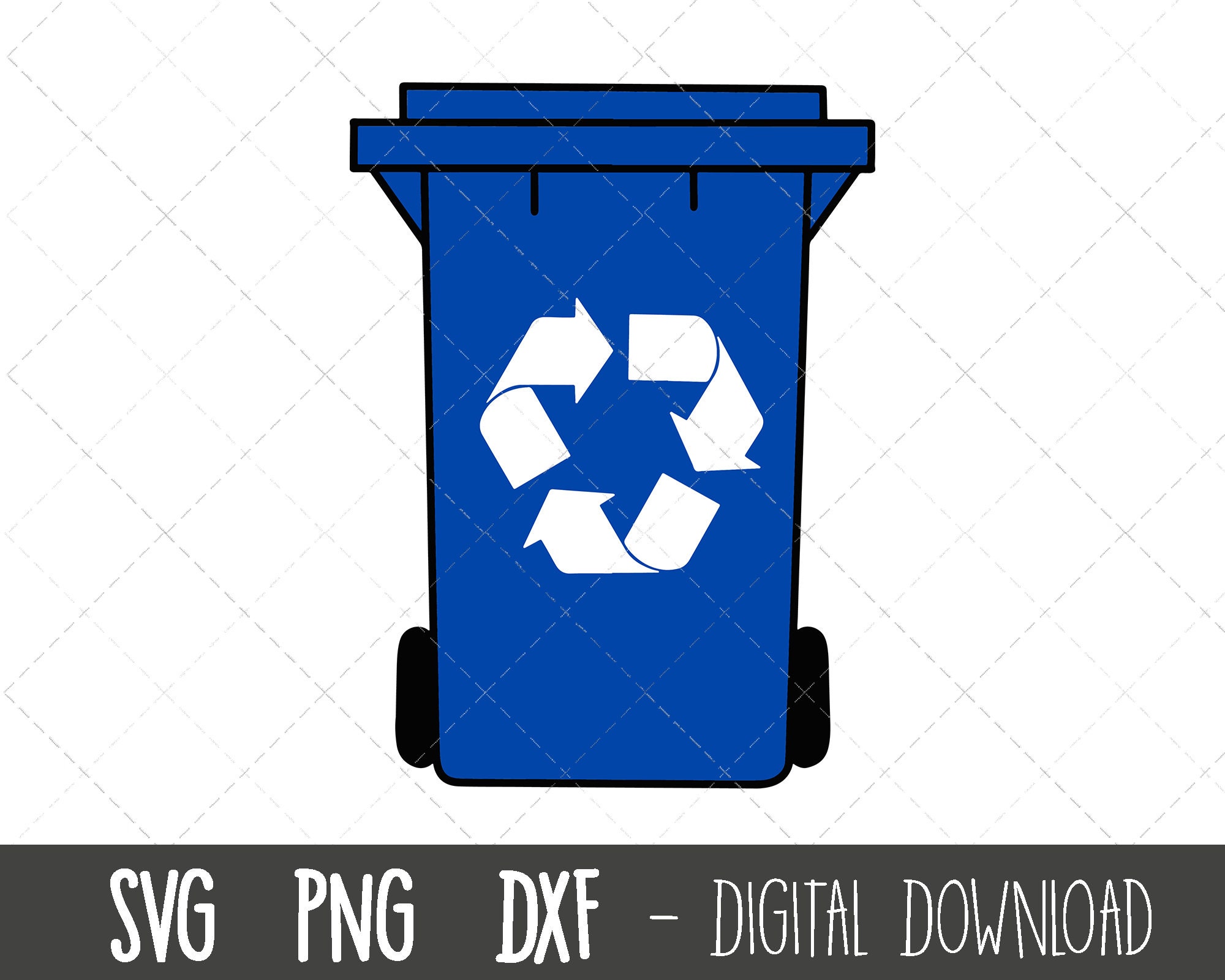 Blue Recycle Bin Icon